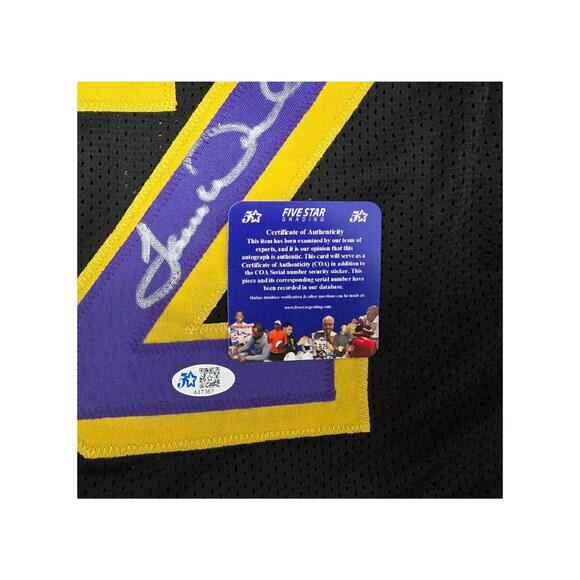 Other | James Worthy Signed Los Angeles Jersey With Coa | Poshmark